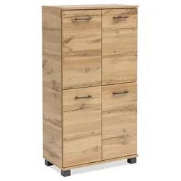Schildmeyer Tchibo - Highboard &raquo;HB 600 Nora&laquo; - 60x32,5x117cm - schwarz - Holz / Metall / Kunststoff