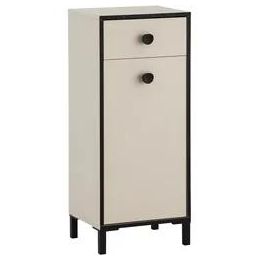 Schildmeyer Tchibo - Highboard &raquo;Edda&laquo; 1 T&uuml;r und 1 Schublade - 40,5x33x96,5cm - schwarz - Holz / Metall / Kunststoff
