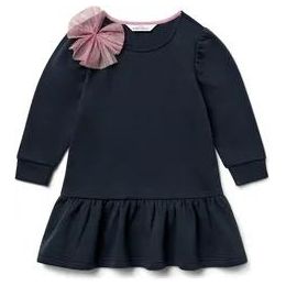 Tchibo - Kinder-Sweat-Kleid mit Schleife - M&auml;dchen - Gr. 110/116 - dunkelblau