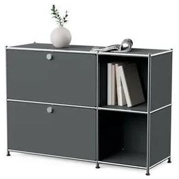 Tchibo - Sideboard Metall &raquo;Cn3&laquo; mit 2 Klappenf&auml;chern - 116x40x85,5cm - chrom - Stahl / Aluminium / Kunststoff