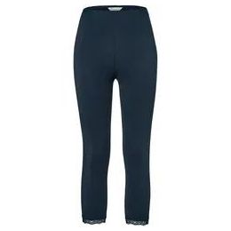Tchibo - 3/4-Leggings mit Spitzenborte - Damen - Gr. S - dunkelblau