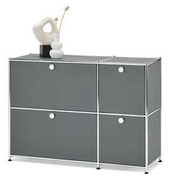 Tchibo - Sideboard &raquo;Cn3&laquo; mit 4 Klappen - 115,5x40x82,5cm - chrom - Stahl / Aluminium / Kunststoff