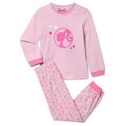 Tchibo - Kinder-Pyjama &raquo;Barbie&laquo; - M&auml;dchen - Gr. 122/128 - hellrosa/print