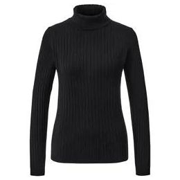 Tchibo - Gerippter Rollkragenpullover - Damen - Gr. S - schwarz