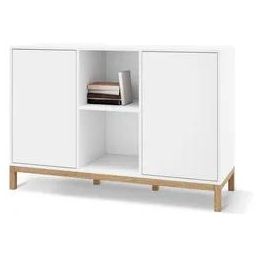 Tchibo - Sideboard - 120x40,5x86cm - braun - Holz / Eichenholz