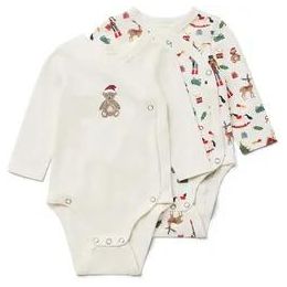 Tchibo - 2 Baby-Langarmbodys - Baby - Gr. 74/80 - creme