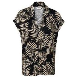 Tchibo - Bedrucktes Blusenshirt mit V-Ausschnitt - Damen - Gr. M - schwarz/print