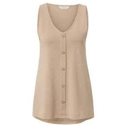 Tchibo - Top mit Knopfleiste - Damen - Gr. S - beige