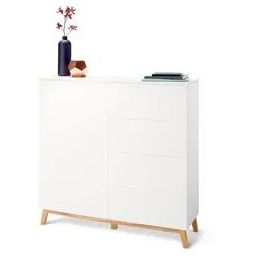 Tchibo - Kommode - 120x38x117,5cm - braun - Holz / Eschen-Massivholz