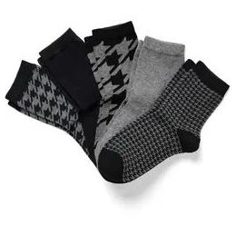 Tchibo - 5 Paar Socken - Damen - Gr. 35-38 - schwarz
