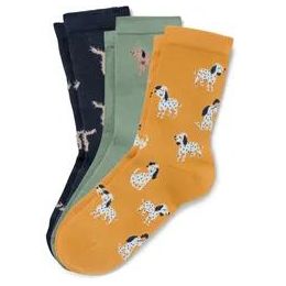 Tchibo - 3D-Kinder-Socken mit Flausch-Garn - Kinder - Gr. 27-30 - dunkelblau/jacquard