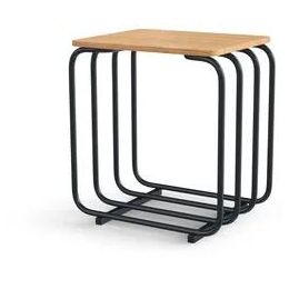 Tchibo - Hocker - 45x35x48cm - schwarz - Bambusholz / Metall / Filz