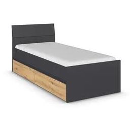 Rauch Bett &raquo;Joel&laquo; mit 2 Schubladen - 1x6x101,5cm - grau - Holz