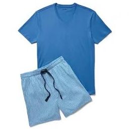 Tchibo - Shorty-Pyjama-Set - Herren - Gr. 4XL - t&uuml;rkis/gestreift