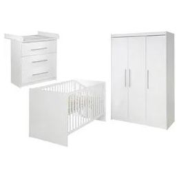 Roba Kinderzimmer-Set &raquo;Maren&laquo; mit Bett - 78x142x81cm - wei&szlig; - Holz / Metall