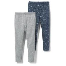 Tchibo - 2 Kinder-Glitzer-Leggings - M&auml;dchen - Gr. 98/104 - blau