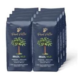 Tchibo - Privat Kaffee Brazil Mild - 8 x 1 kg Ganze Bohne - Intensit&auml;t: 2/6