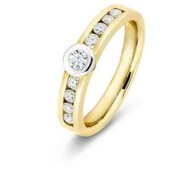 Tchibo - Ring 585 Gold - Gr. 17 - wei&szlig;