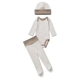 Tchibo - Baby-Set - Baby - Gr. 74/80 - hellbraun/gestreift