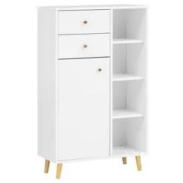 Schildmeyer Tchibo - Highboard &raquo;Bjarne&laquo; - 60x33x113,5cm - braun - Holz / Metall