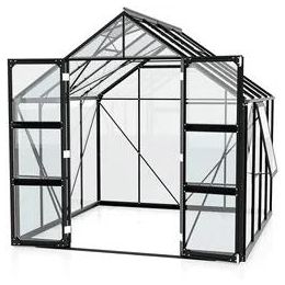 Vitavia Gew&auml;chshaus Olymp 6 - 257x261x260cm - schwarz - Aluminium / Glas