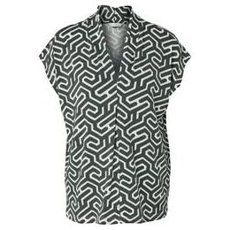 Tchibo - Blusenshirt mit V-Ausschnitt - Damen - Gr. S - wei&szlig;/print