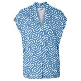 Tchibo - Blusenshirt mit V-Ausschnitt - Damen - Gr. M - wei&szlig;/print