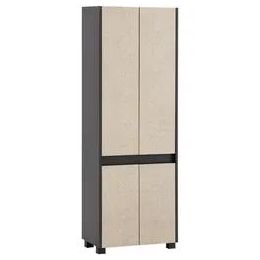 Tchibo - Hochschrank &raquo;Sander&laquo; - 57x33x164,5cm - anthrazit - Holz / Kunststoff / Metall
