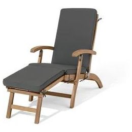 Tchibo - Deckchair mit ausziehbarer Fu&szlig;lehne - 59x104x81,5cm - anthrazit - Akazienholz / Polyester / Polyurethan