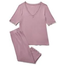 Tchibo - Pyjama-Set mit Spitze - Damen - Gr. XXL - rosa