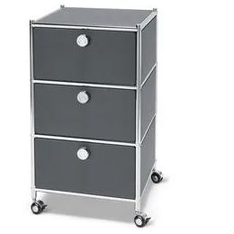 Tchibo - Rollcontainer &raquo;Cn3&laquo; mit 3 Schubladen - 40x40x70,5cm - chrom - Metall