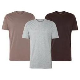 Tchibo - 3 T-Shirts mit Rundhalsausschnitt - Herren - Gr. XXL - dunkelbraun