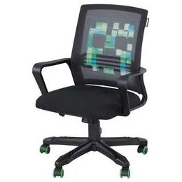 roba Minecraft Gaming-Stuhl - 63x60x92cm - schwarz - Polyester / Schaumstoff / Kunststoff