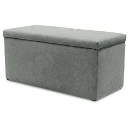 DOMO collection Domo Hocker &raquo;Kopenhagen&laquo; mit Staufach - 91x41x43cm - schwarz - Polyester / Polyamid / Holz