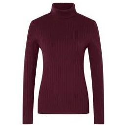 Tchibo - Gerippter Rollkragenpullover - Damen - Gr. L - dunkelrot