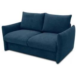 DOMO collection Domo Schlafsofa 2-Sitzer &raquo;Helsinki&laquo; - 165x195x95cm - blau - Polyester / Polyamid / Holz