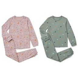 Tchibo - 2 Kinder-Pyjama-Sets - Baby - Gr. 86/92 - rosa/print