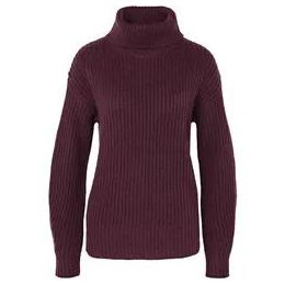 Tchibo - Grobstrickpullover mit Rollkragen - Damen - Gr. S - bordeaux