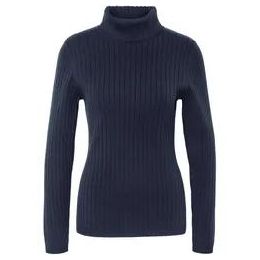 Tchibo - Gerippter Rollkragenpullover - Damen - Gr. S - dunkelblau