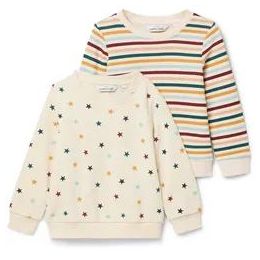 Tchibo - 2 Kinder-Sweatshirts mit angerauter Innenseite - Baby - Gr. 74/80 - creme/print