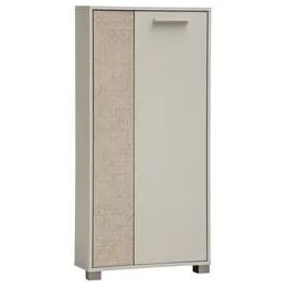 Schildmeyer Tchibo - Highboard &raquo;Edno&laquo; - 59,8x19,5x124cm - beige - Holz / Kunststoff / Metall