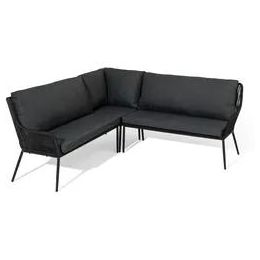 Tchibo - Lounge-Ecke mit Textilgeflecht - 208x57,5x87cm - anthrazit - Stahl / Polypropylen / Polyester