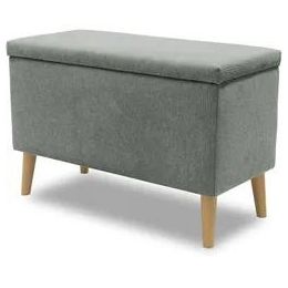 DOMO collection Domo Hocker &raquo;Kopenhagen&laquo; mit Staufach - 91x41x58cm - grau - Polyester / Polyamid / Holz