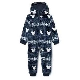 Tchibo - Kinder-Pl&uuml;sch-Overall &raquo;Mickey Mouse&laquo; - Baby - Gr. 86/92 - dunkelblau/print