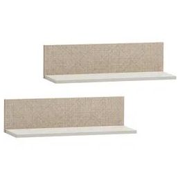 Schildmeyer Tchibo - 2 Regalablagen &raquo;Edno&laquo; - 60x17,3x15,7cm - beige - Holz / Metall