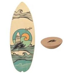 Tchibo - F2 Balance Board Halfshell Set mit Korkhalbkugel - mehrfarbig