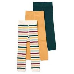 Tchibo - 3 Kinder-Strickleggings - Kinder - Gr. 110/116 - dunkelgr&uuml;n