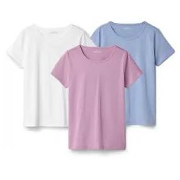 Tchibo - 3 Kinder-T-Shirts - M&auml;dchen - Gr. 122/128 - lila