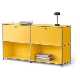 Tchibo - Sideboard Metall &raquo;Cn3&laquo; mit 2 versetzbaren Klappenf&auml;chern - 152x40x82,5cm - chrom - Stahl / Aluminium / Kunststoff
