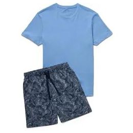 Tchibo - Shorty-Pyjama-Set - Herren - Gr. M - dunkelblau/paisley